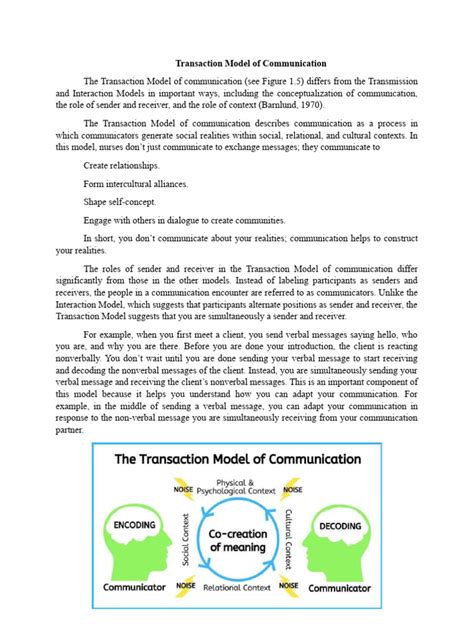 Transaction Model Of Communication Pdf