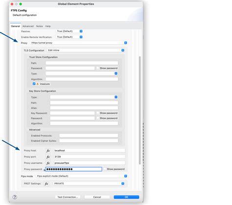 configuring a proxy for ftps connector mulesoft documentation