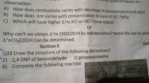 Observation A How Does Conductivity Varies With Decrease In Concentrati