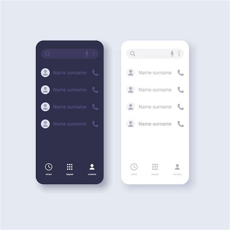 Premium Vector Smartphone User Interface Concept Template Contacts Design On Phone Display