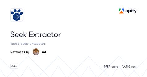Issues · Seek Extractor · Apify