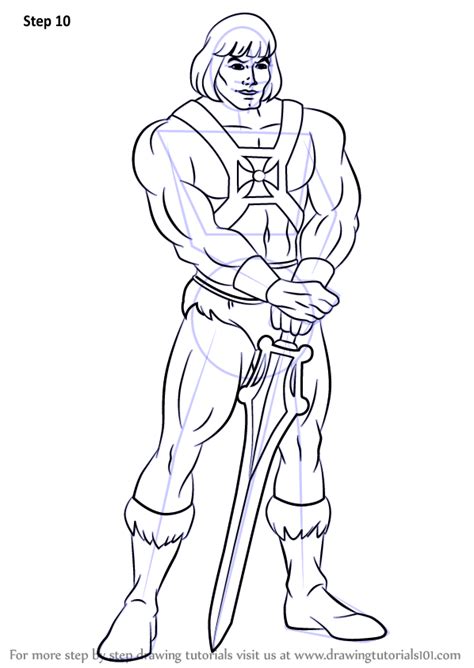 Learn How To Draw He Man He Man Step By Step Drawing Tutorials He