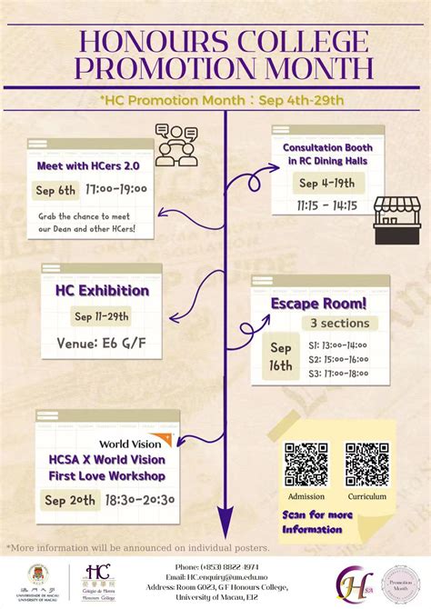 Hc Promotion Month Activity Series Hc Exhibition Honours College
