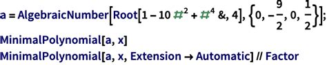 Algebraic Number Fields—wolfram Language Documentation