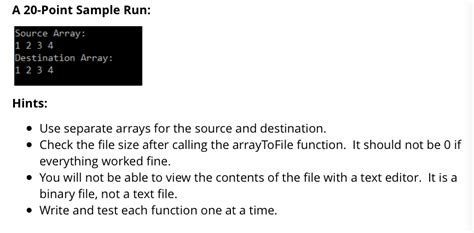 Solved 8 Arrayfile Functions Write A Function Named
