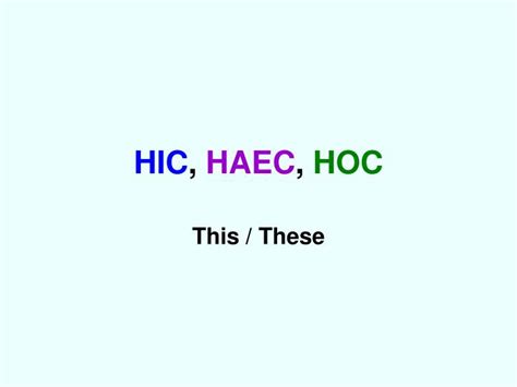 Ppt Hic Haec Hoc Powerpoint Presentation Free Download Id 3565251