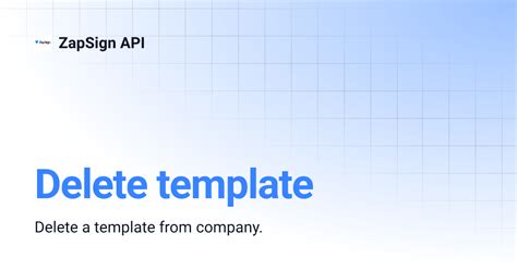 Delete Template ZapSign API