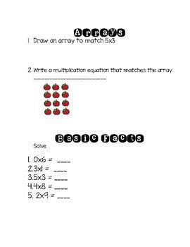 Go Math 3rd Grade Chapter 3 Pretest By The Lewis Learning Library