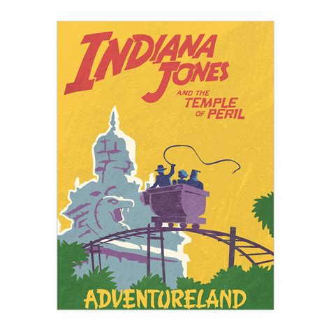 Indiana Jones Ride Poster Etsy