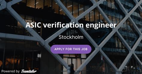 Asic Verification Engineer Scandinavian Tech Scandinavian Tech Ab