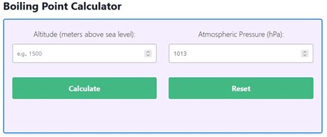 Boiling Point Calculator Understanding Pressure S Impact