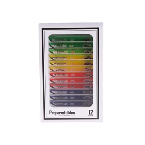 12 Pcs Prepared Microscope Slides Set Specimen For Grandado