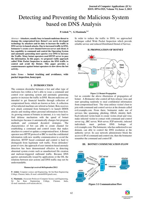 Pdf Detecting And Preventing The Malicious System Based On Dns Analysis