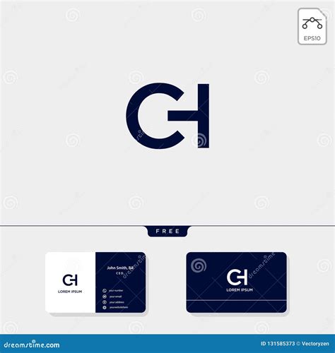 Initial Ch Hc C Or H Creative Logo Template And Business Card Design Template Include Vector