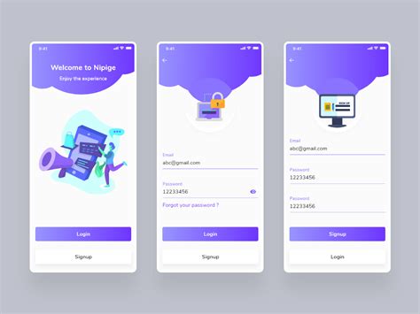Sign In Sign Up Ui By Ankit Gajera Software Ui Design Login Page Design App Ui Design