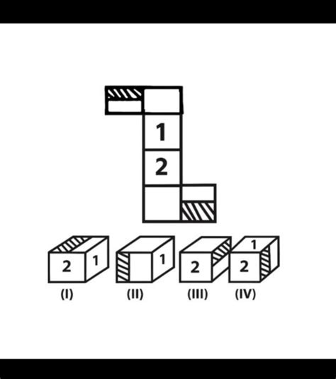 The Image Shows A 2d Net Of A Cube And Four 3d Representations Of Cubes