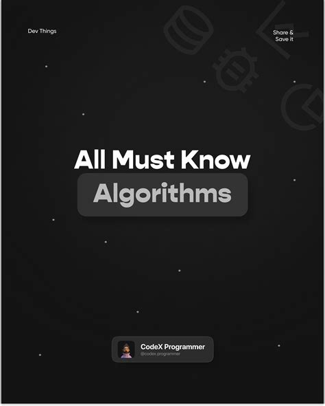 Codex Programmer On Twitter All Algorithms Must Know Programmers Must