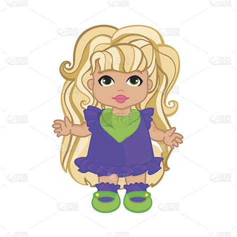 穿紫色裙子的小女孩