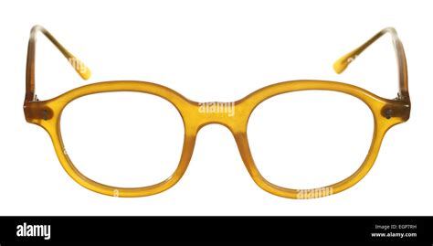 Old Fashioned Glasses Frame Of Plastic Isolated On White Background