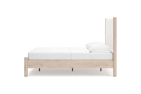 Cadmori Full Upholstered Panel Bed Natural At Gardner White