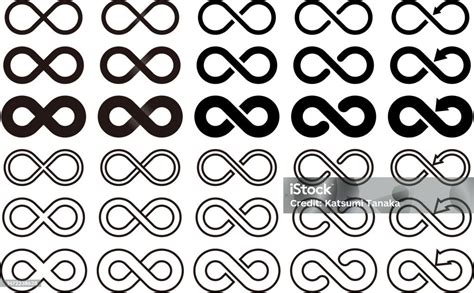 Set Simbol Tak Terhingga Ilustrasi Vektor Ilustrasi Stok Unduh Gambar Sekarang Desain