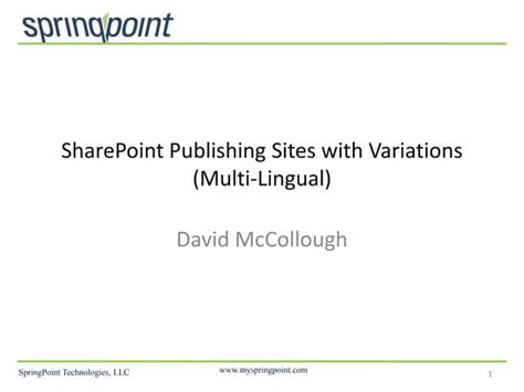 share point publishing sites with variations ppt