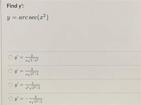 solved for y exsinhx find y′ at x ln2 y′ 26 y′ 0 y′ 126