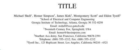 How To Align Author Blocks When Using Ieeetran Document Class Tex
