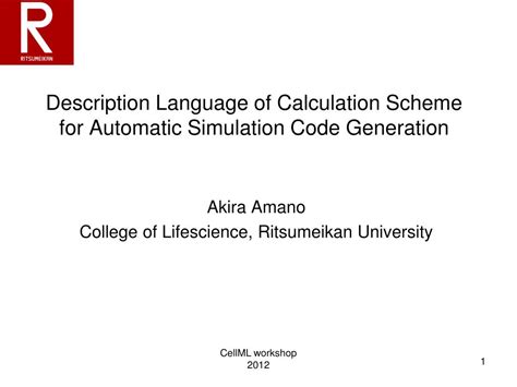 Ppt Description Language Of Calculation Scheme For Automatic