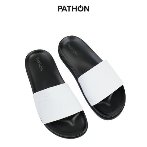 Sd21 Dép Nam Quai Ngang Slipper Pathon Quai Microfiber Và đế Tpr 2 Lớp