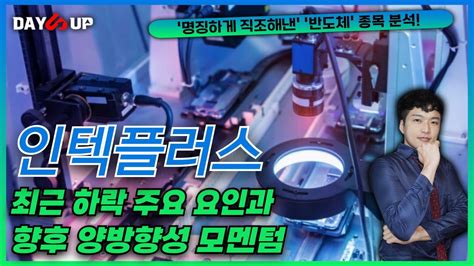 인텍플러스 주가전망 최근 하락 주요원 인과 양방향성 모멘텀 짚어드릴게요 Youtube