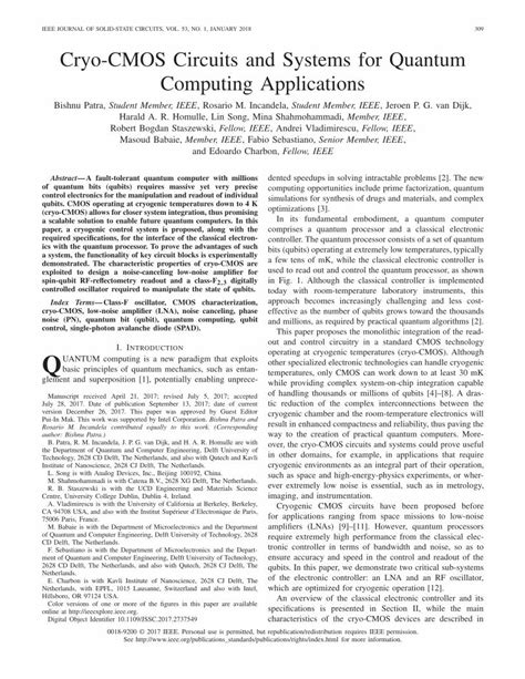 PDF Cryo CMOS Circuits And Systems For Quantum Computing DOKUMEN TIPS