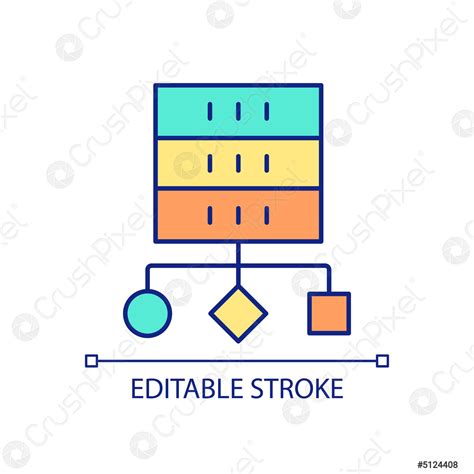 Organizing Big Data Rgb Color Icon Stock Vector 5124408 Crushpixel
