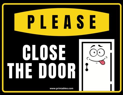 Close The Door Signs Funny