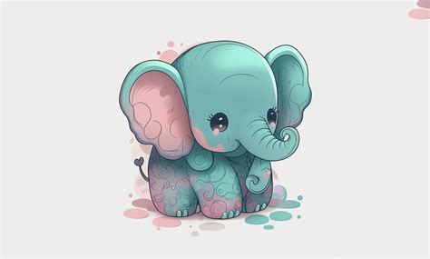 Kawaii Elephant Cute Graphic Graphic By Poster Boutique · Creative Fabrica