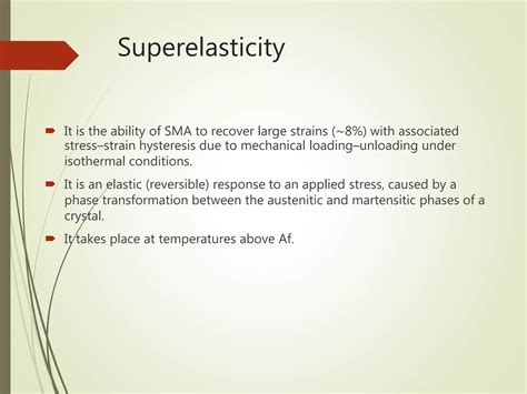 Shape Memory Effect And Superelasticity Pptx