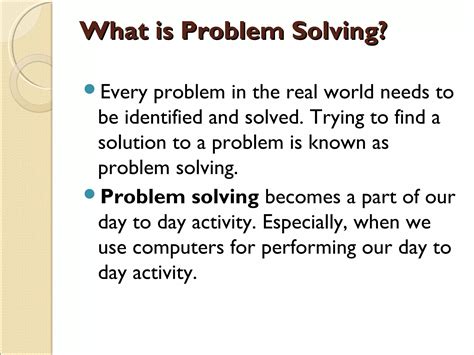 Problem Solving Using Computer Ppt