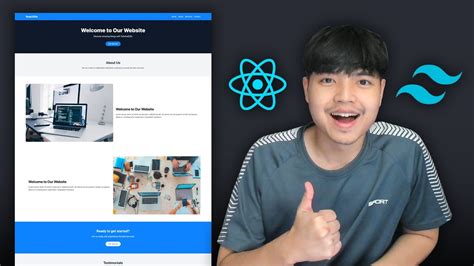 ทำเว็บ Landing Page ด้วย Reactjs Tailwindcss 👨‍💻💯 Youtube