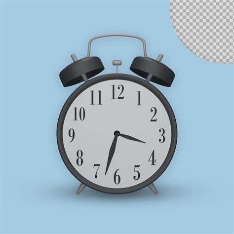 premium psd 3d clock isolated