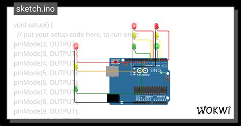 Tugas Lampu 3 Wokwi Esp32 Stm32 Arduino Simulator