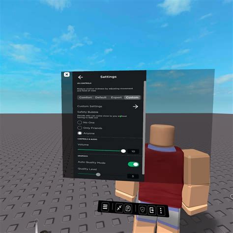 How To Remove The Ui Vr Bottom Bar From Roblox Gameclient Platform Usage Support Developer