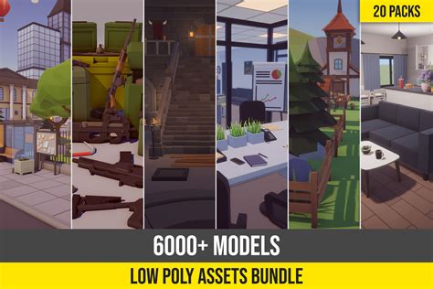 low poly asset bundle 3d environments unity asset store