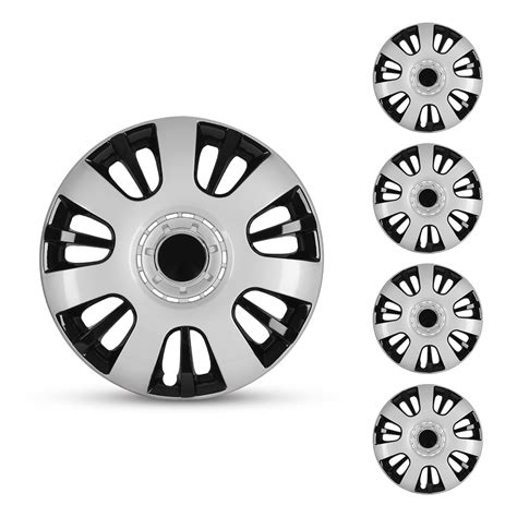 4 Pack15 Inch Universal Wheel Rim Cover Hubcaps Snap On Car Truck Fit