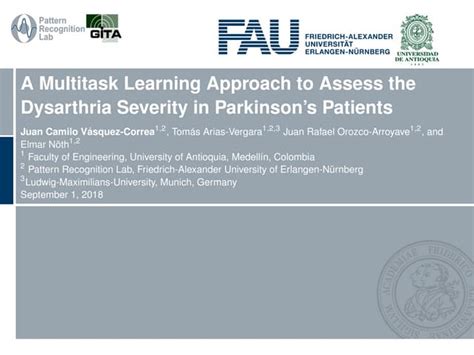 A Multitask Learning Approach To Assess The Dysarthria Severity In Parkinsons Patients Ppt