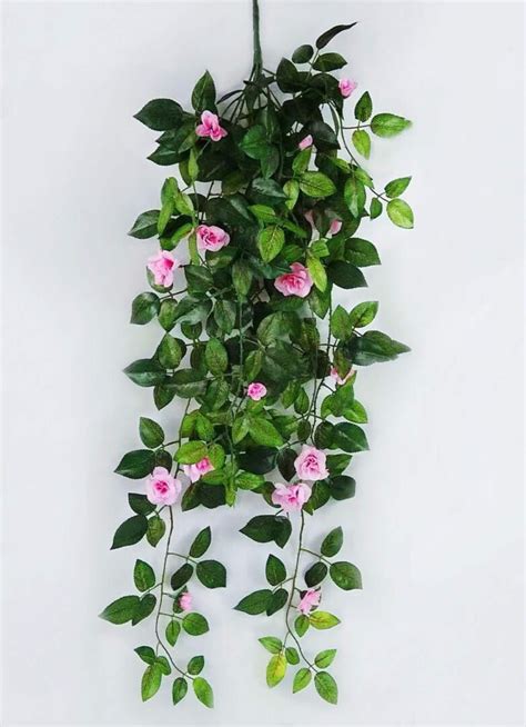 90cm Trailing Rose Bush Pink Order 12 Or More £2 25 Each Wholesale Artificial Flowers