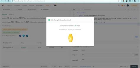 Mandakani Mishra On Linkedin Leetcode Codingchallenges Problemsolving Techjourney Consistency
