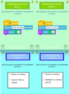 6eme Scratch tableur et geogebra Maths à la maison