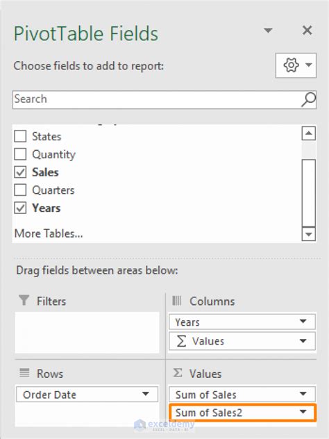 Excel Pivot Table Difference Between Two Columns Cases