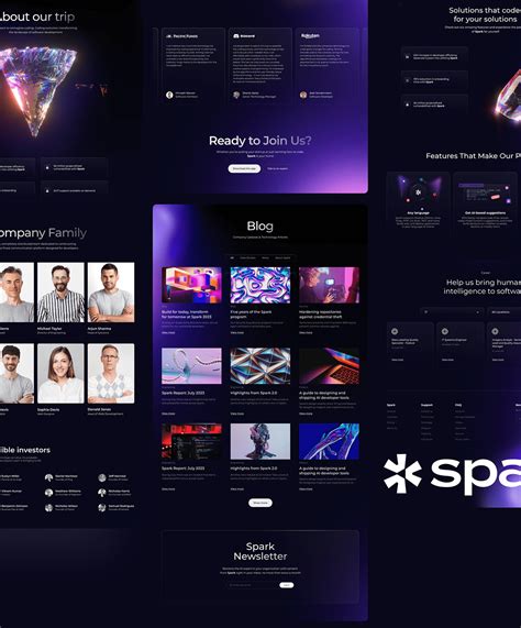 Spark Ai Software Tech Website Uiux Web Design Behance