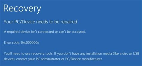 solved fix windows boot error 0xc000000e a required device isn t